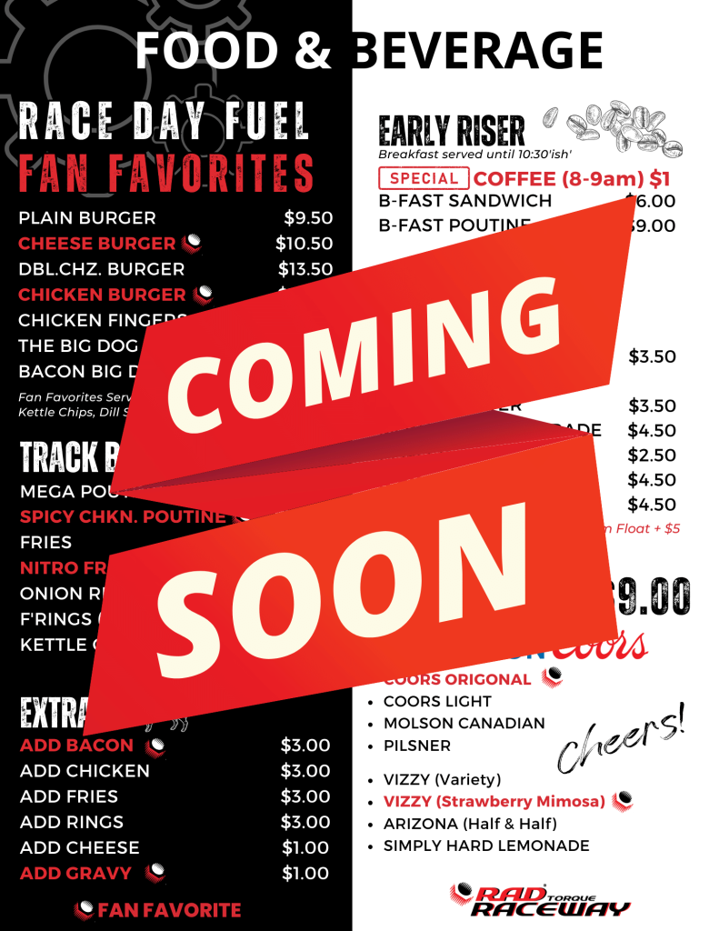 Food Services - RAD Torque Raceway